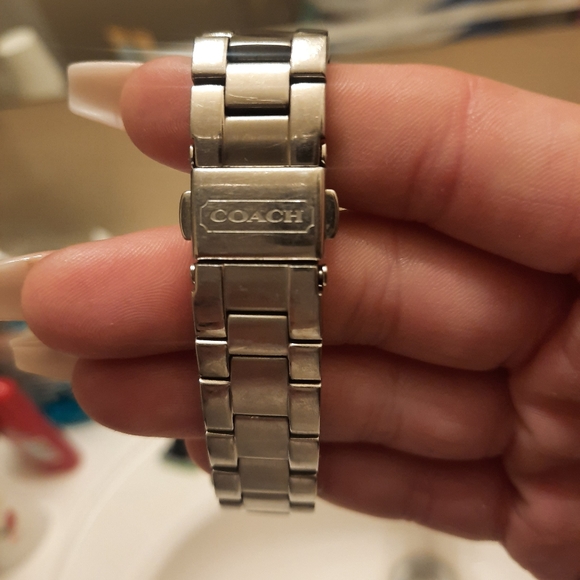 Coach | Accessories | Stainless Steel Coach Watch With Crystal Bezel ...